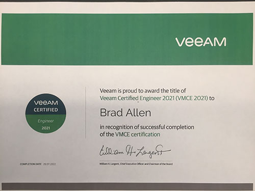 Veeam Engineer Certification | Rojoli Services